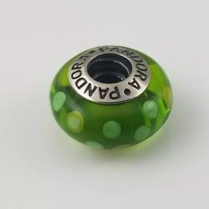Pandora | Jewelry | New Pandora Green Bubble Glass Bead Retired | Poshmark